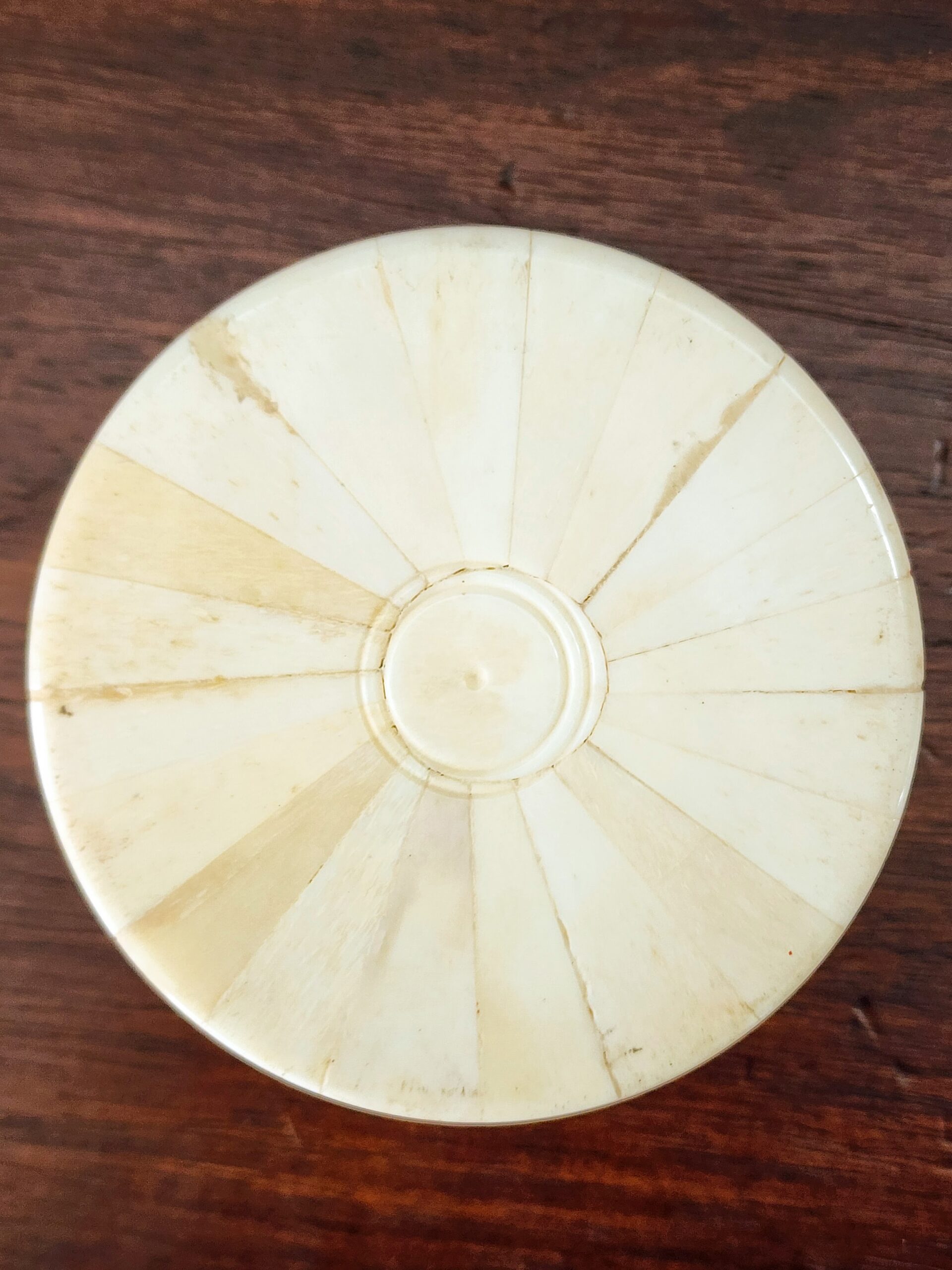 Indian Bone Inlay Box with Wooden Interior
